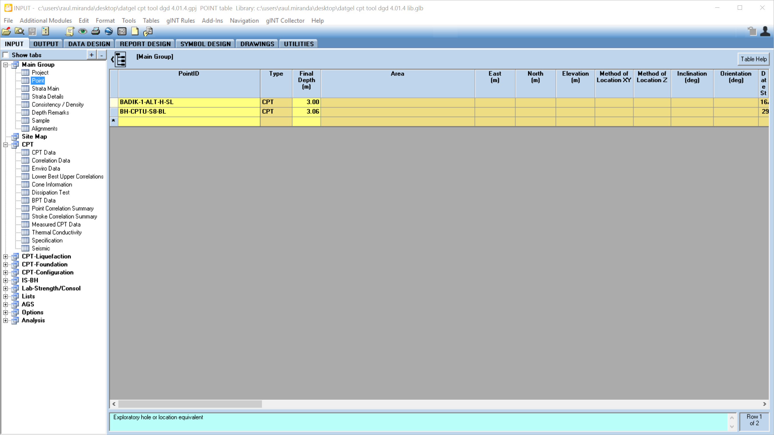 Data Import - CPT Tool