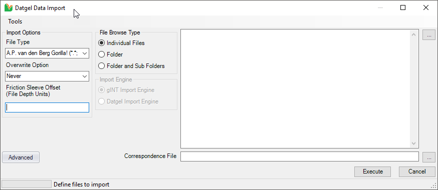 Data Import - CPT Tool