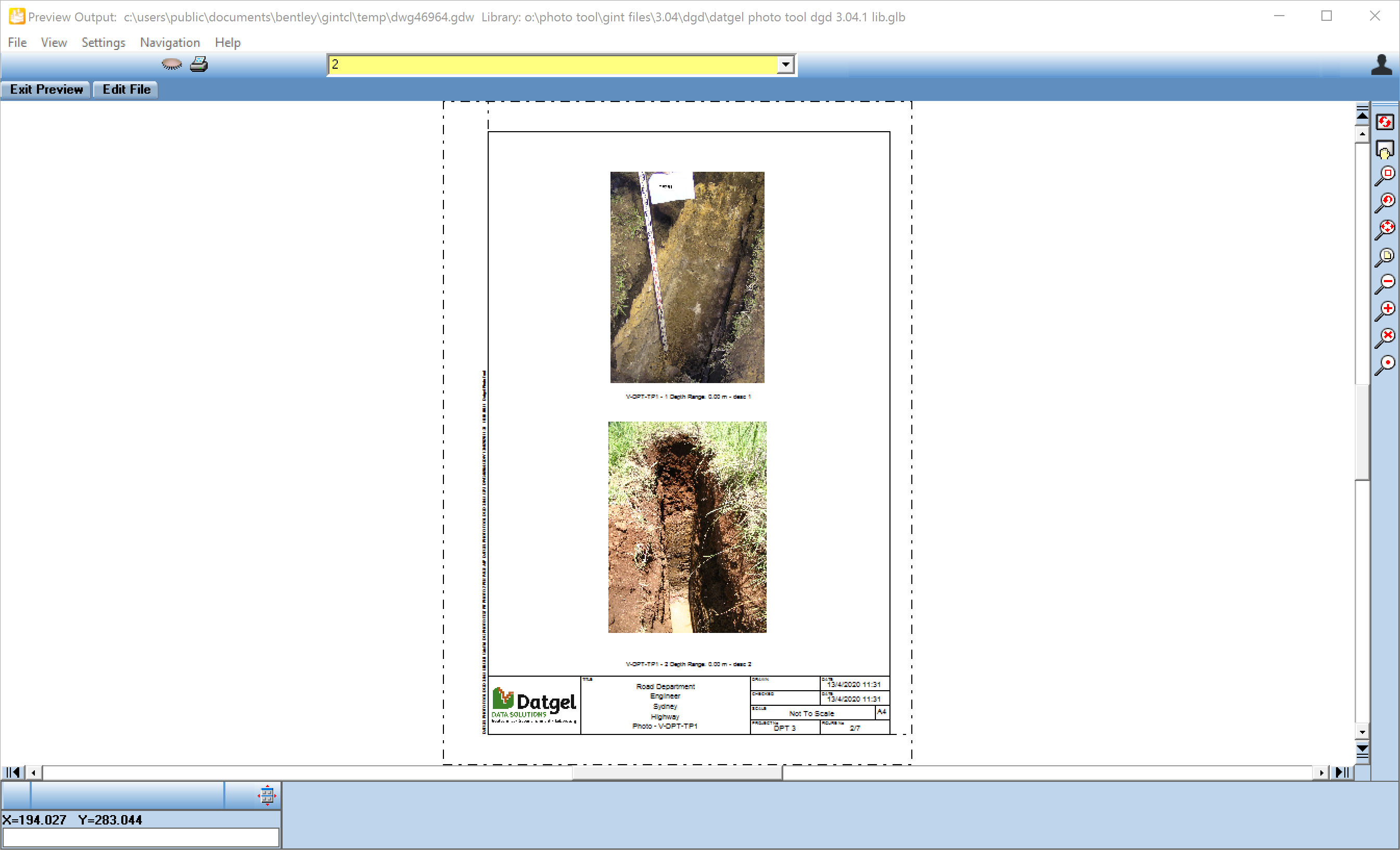 Using the Tool - Photo Tool
